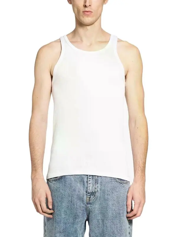SECOND / LAYER Pleaser Ribbed Tank Top - White