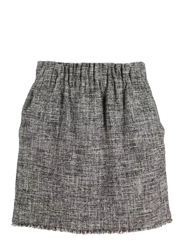 MSGM Elasticated-waist Mini Skirt - Grey