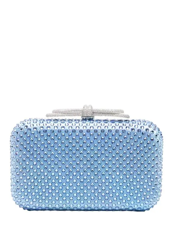 Mach & Mach Crystal-embellished Clutch Bag - Blue