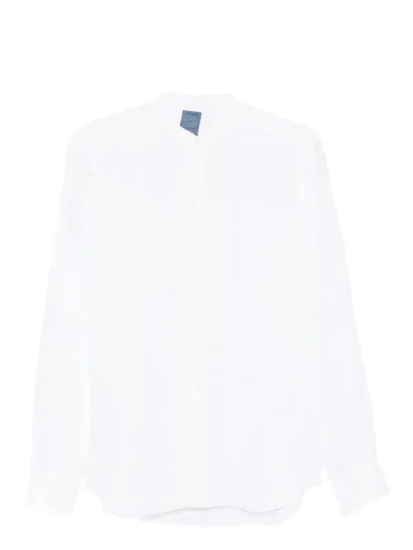 BARBA NAPOLI Mandarin-collar Shirt - White