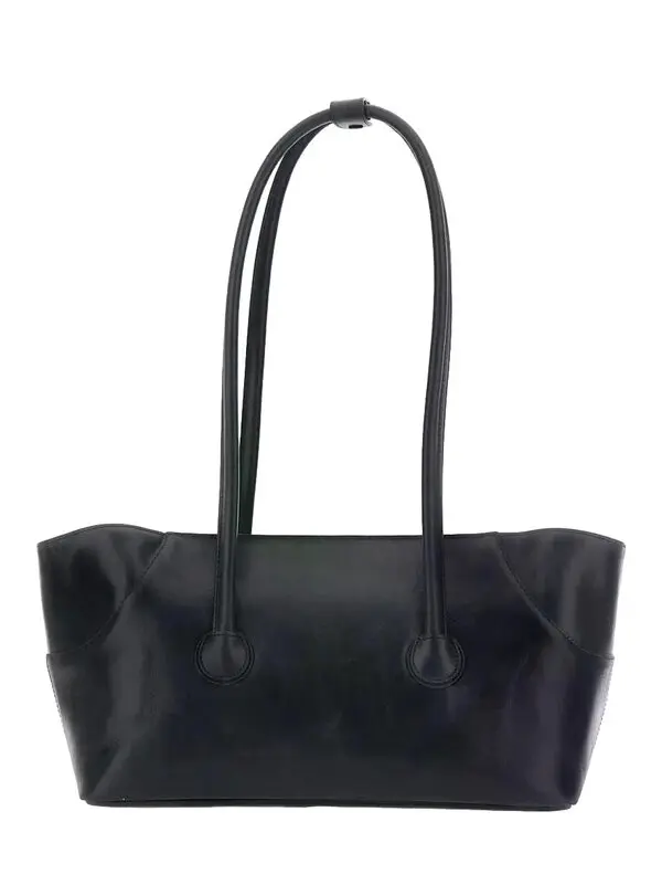MARGESHERWOOD Leather Top Handle Bag - Black