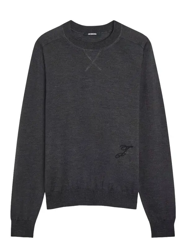 Jacquemus Crew-neck Sweatshirt - Grey