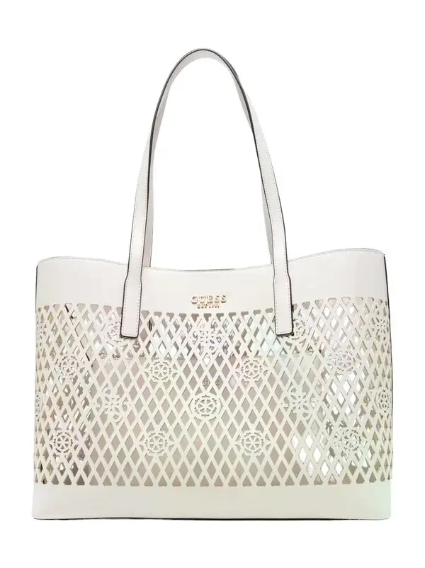 Guess Letty Cutout Tote Bag - White