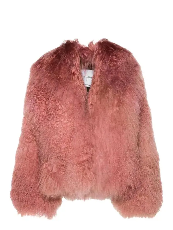 Attico Brushed Shearling Jacket - Pink