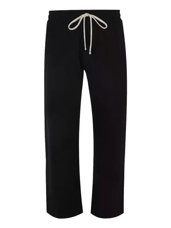 GAELLE Drawstring Track Pants - Black