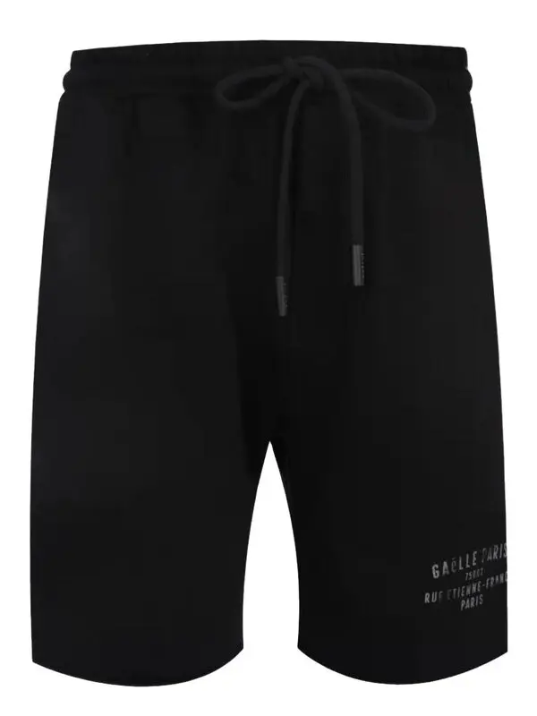 GAELLE Drawstring Bermuda Shorts - Black