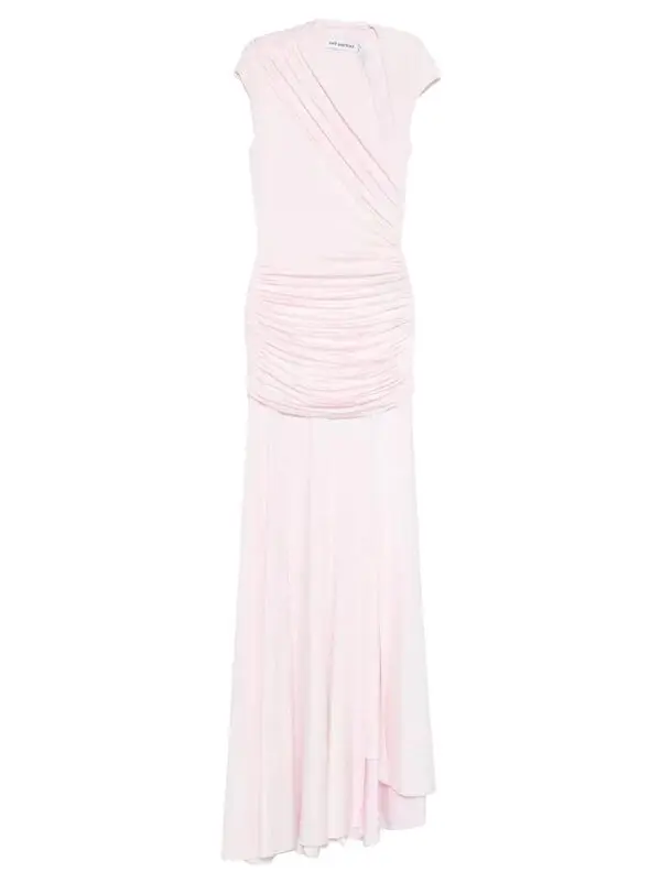 SELF-PORTRAIT Draped Maxi Dress - Pink