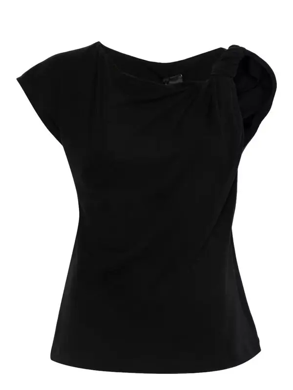 Pinko Knot-detail T-shirt - Black