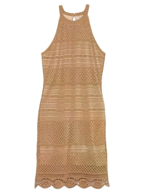 TWINSET Crochet Mini Dress - Neutrals