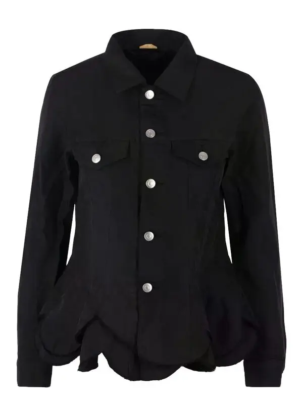 Comme Des Garçons Peplum Button Jacket - Black