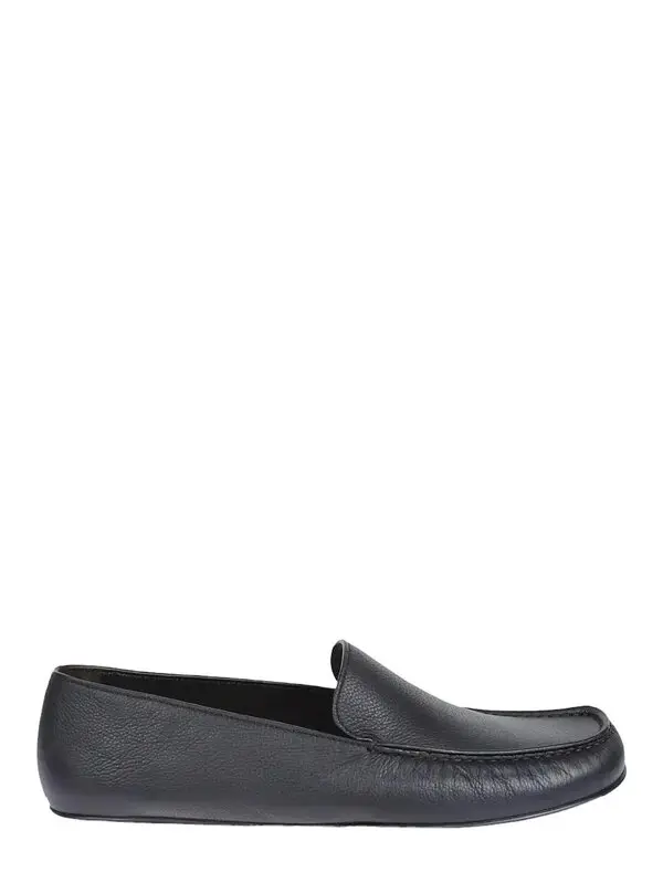 THE ROW Slip-on Slippers - Black