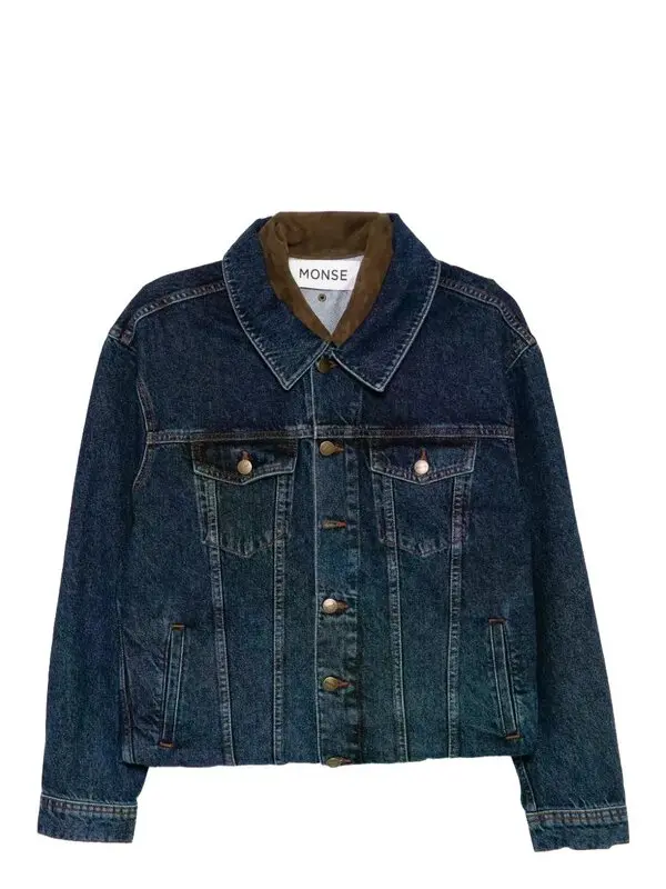Monse Double Layer Denim Jacket - Blue