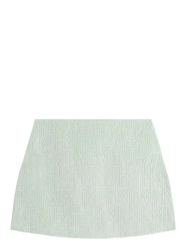 Kith Monogram-pattern Mini Skirt - Green
