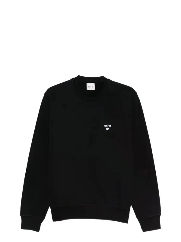 ARTE ANTWERP Logo-embroidered Sweatshirt - Black