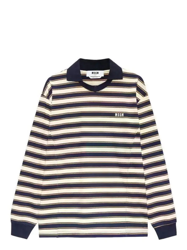 MSGM Striped Long-sleeve T-shirt - Blue