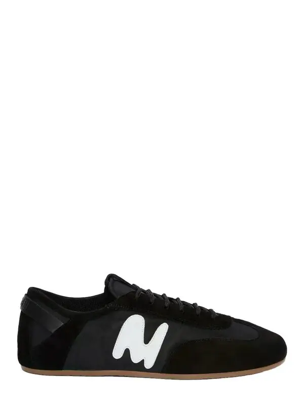 MSGM Appliqué Lace-up Sneakers - Black