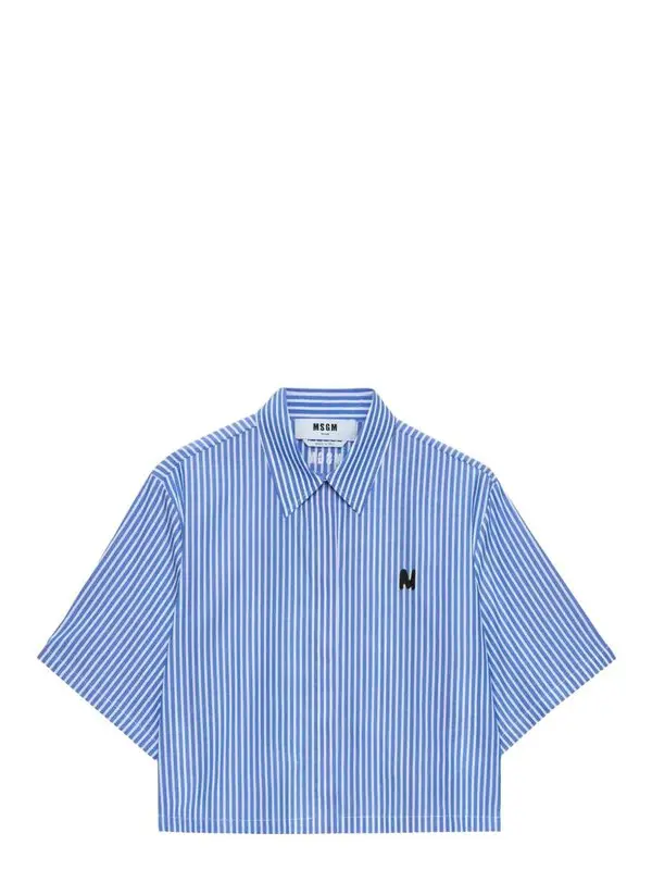 MSGM Striped Shirt - Blue