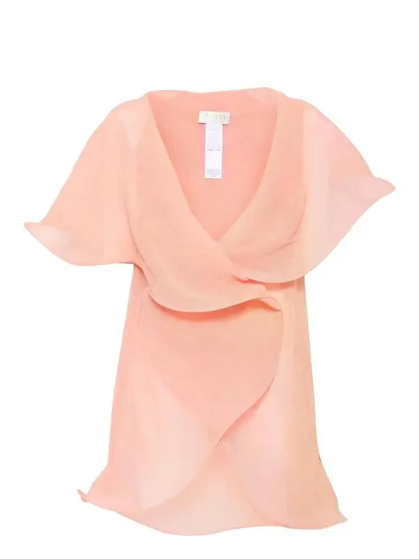 GENNY Draped-design Top - Orange