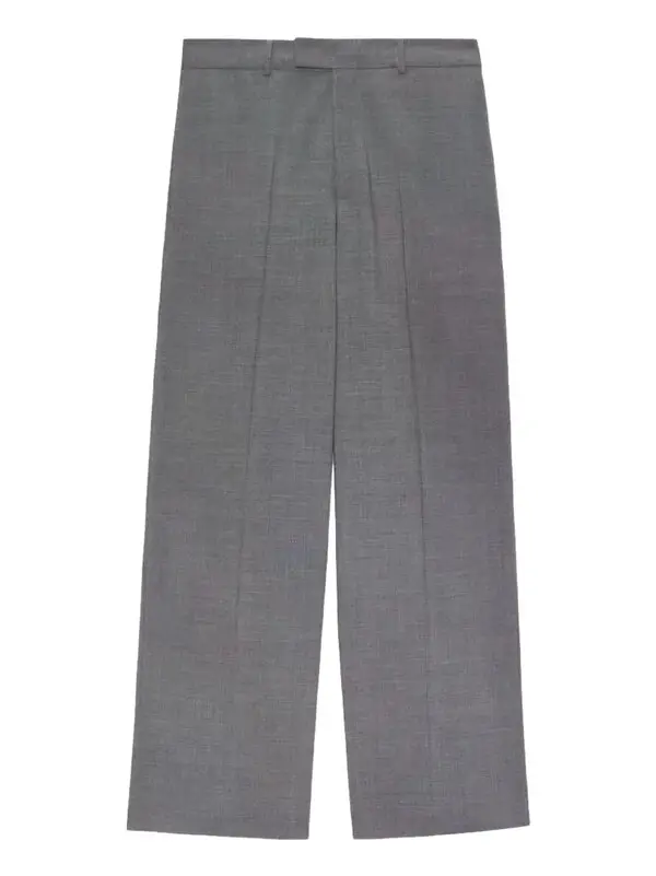 MSGM Pleated Wide-leg Trousers - Grey