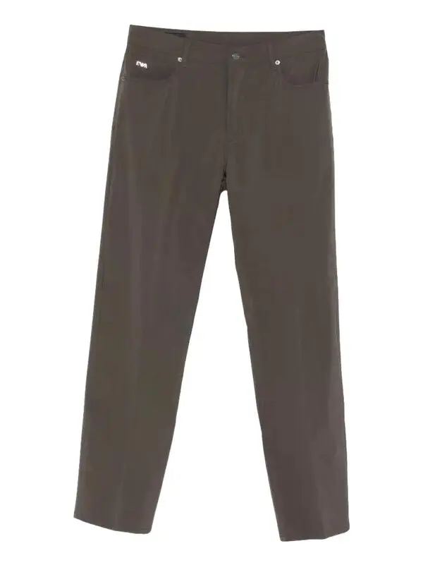 Emporio Armani Logo-patch Trousers - Brown