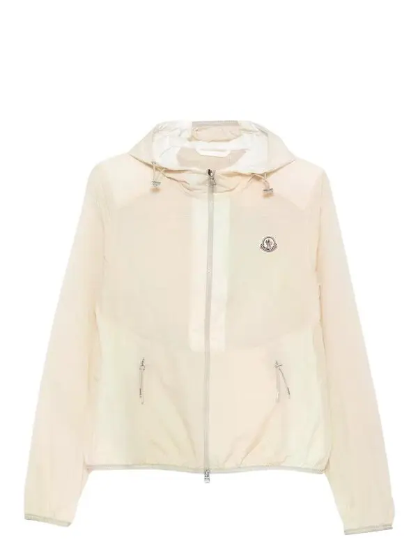 Moncler Edasic Logo-patch Jacket - Neutrals
