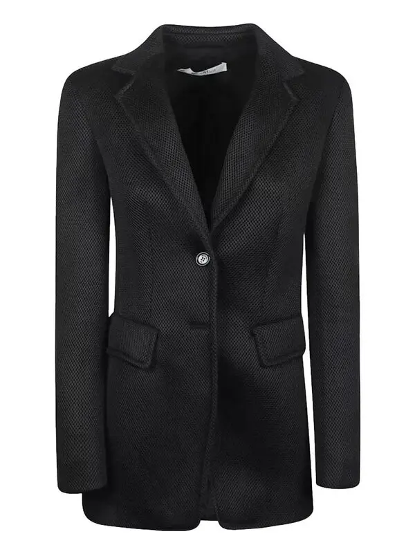 Max Mara Textured Single-breasted Blazer - Black