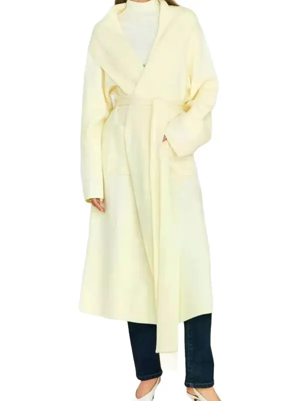 SEROYA Crosby Belted Coat - Yellow