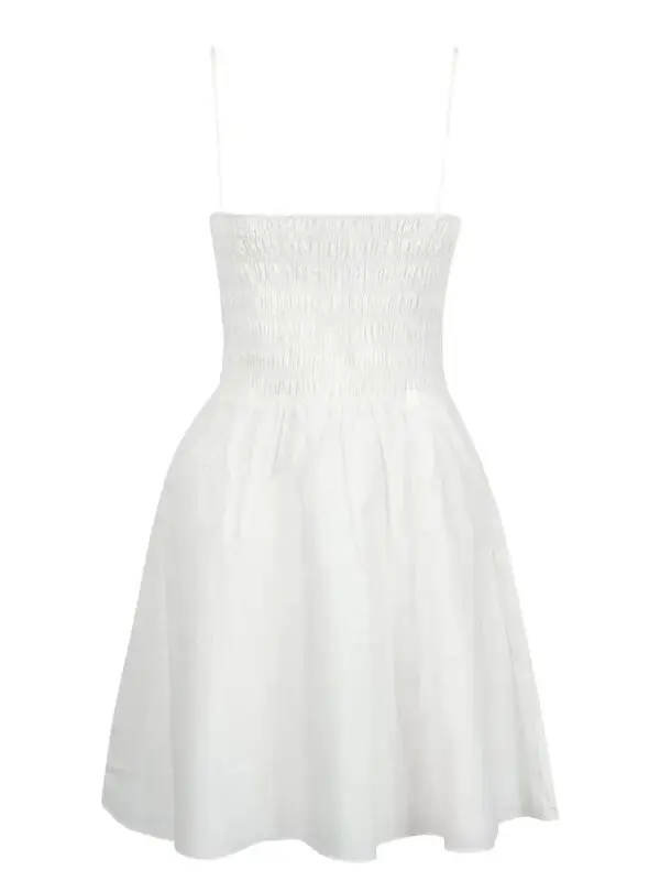 Faithfull The Brand Smocked Strap Dress - White