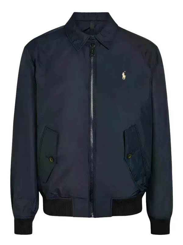 Polo Ralph Lauren Logo-embroidered Bomber Jacket - Blue