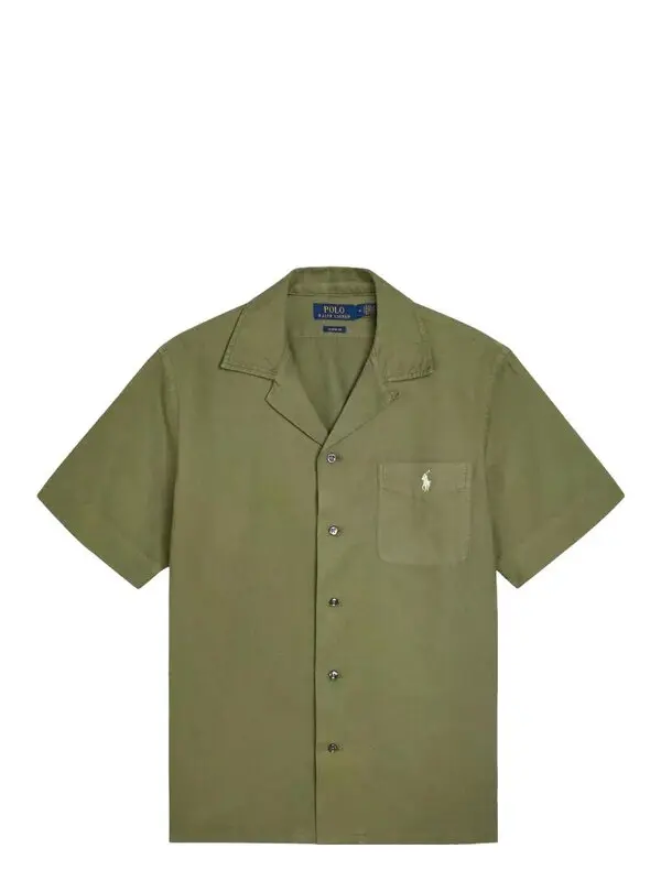 Polo Ralph Lauren Camp Collar Pocket Shirt - Green