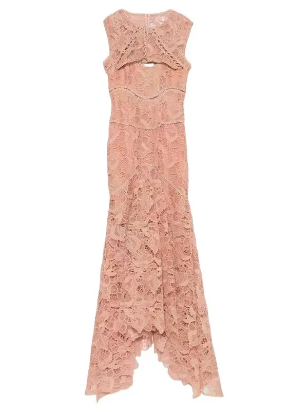 Costarellos Lace Cut-out Maxi Dress - Pink