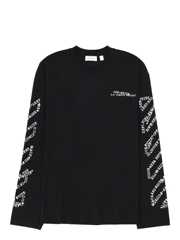 Off-White T-shirt With Logo - Black