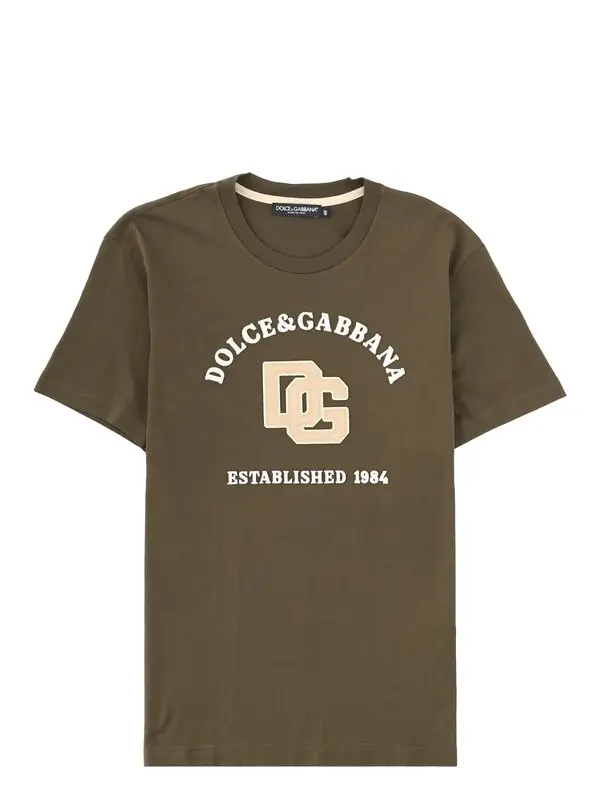 Dolce & Gabbana T-shirt With Logo - Brown