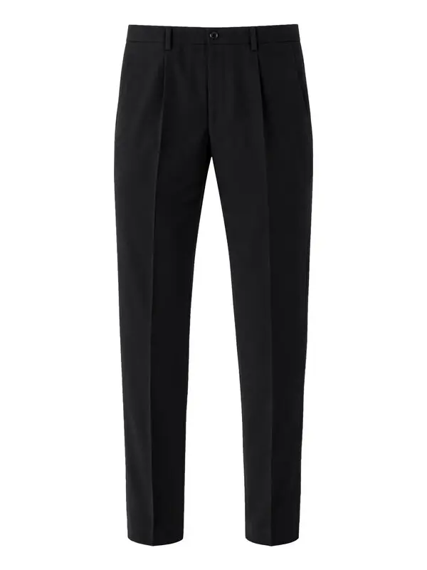 Dolce & Gabbana Straight Wool Pants - Black
