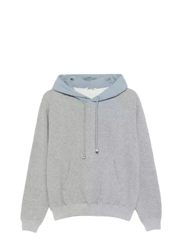 Auralee Oversized Drawstring Cotton Hoodie - Grey