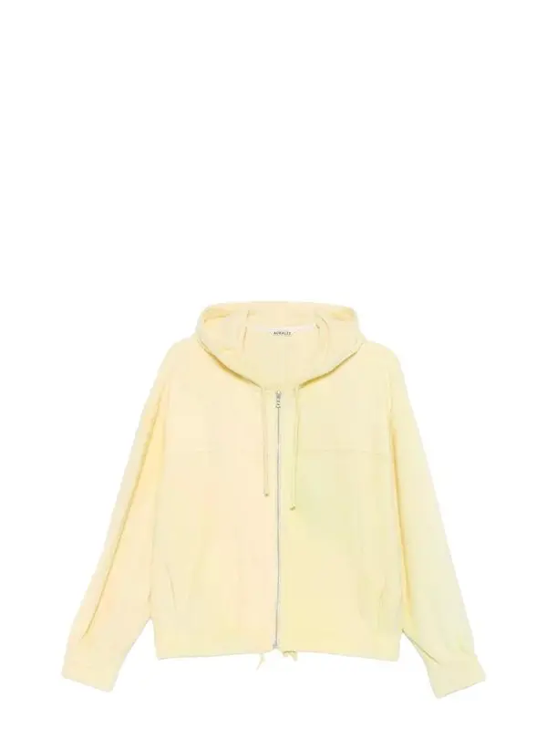 Auralee Zip-fastening Hooded Sweatshirt - Yellow