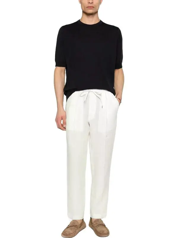 BRIGLIA 1949 Elasticated-waistband Trousers - White