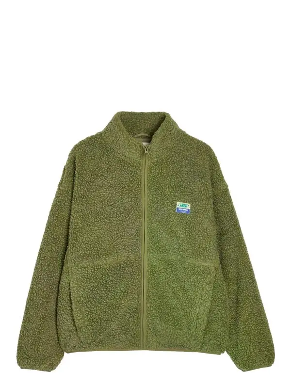 American Vintage Hoktown Logo Zip Jacket - Green