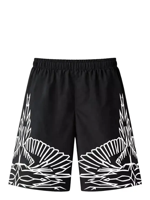 COUNTY OF MILAN Graphic Deck Shorts - Black