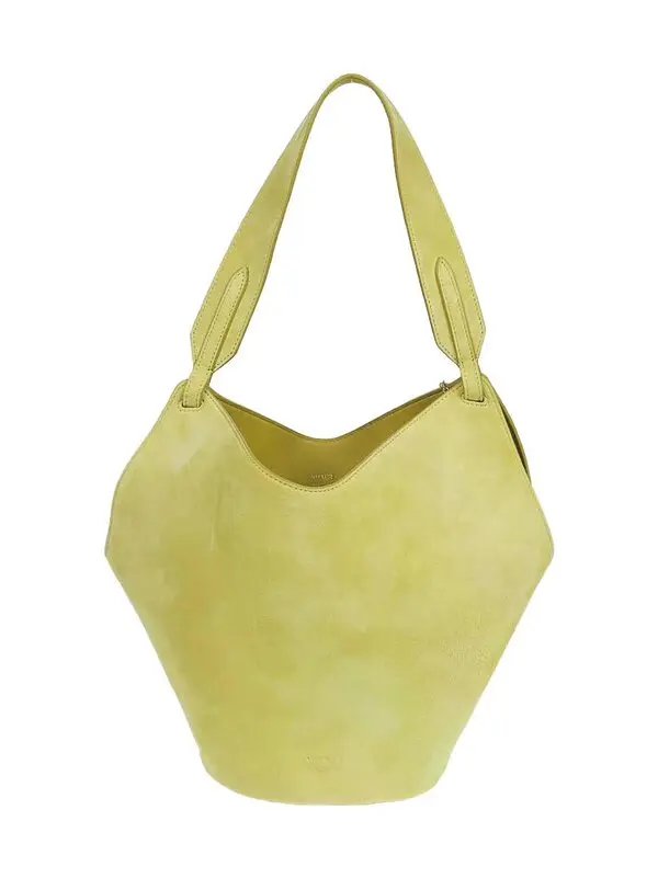 Khaite Lotus Leather Tote Bag - Yellow