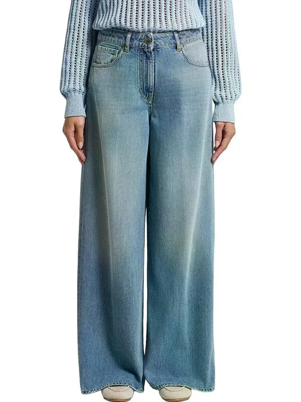 Peserico Wide-leg Jeans - Blue