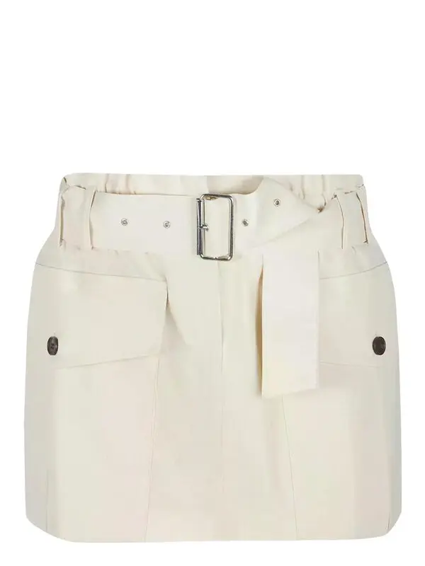 IRO PARIS Belted Mini Skirt With Pocket Details - Neutrals