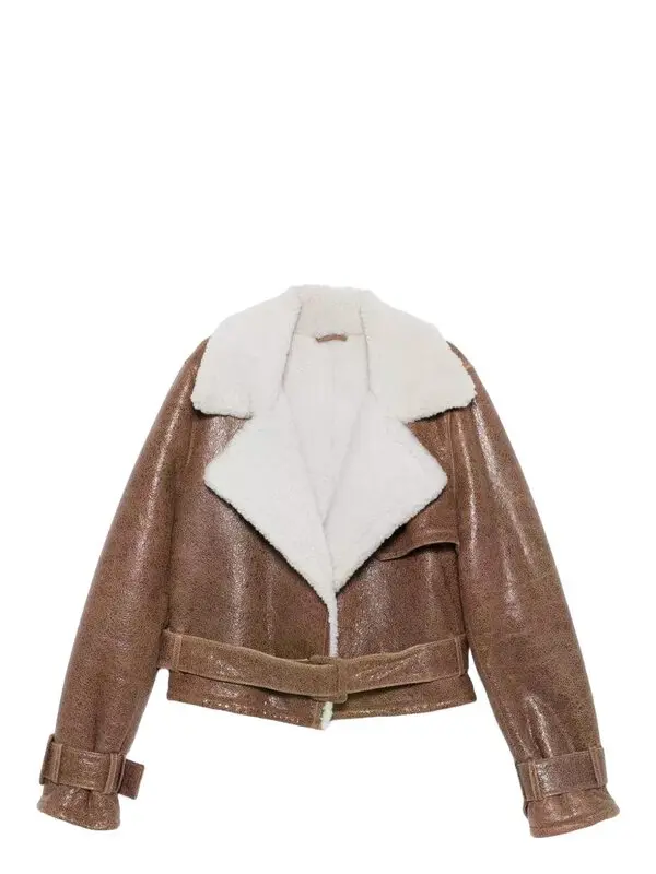MANOKHI Jessie Belted Jacket - Brown