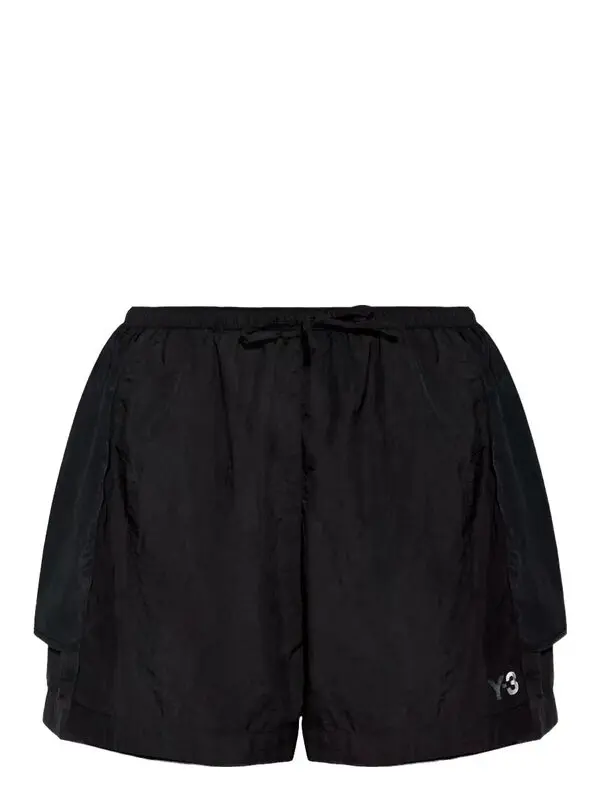 Y3 Logo-print Shorts - Black