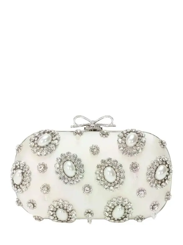 SELF-PORTRAIT Embellished Clutch Bag - Neutrals