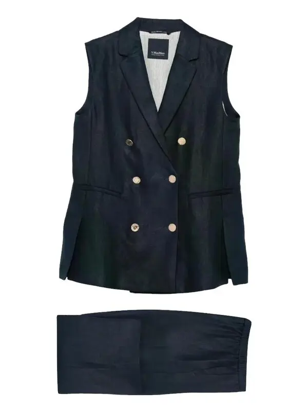 Max Mara Double-breasted Ensemble - Blue