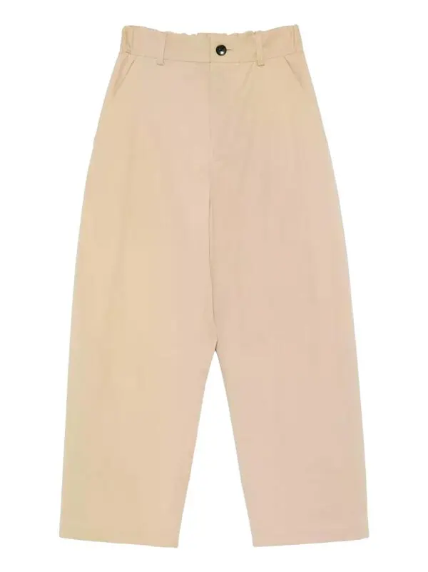 NICHOLSON & NICHOLSON Elasticated Cropped Trousers - Neutrals