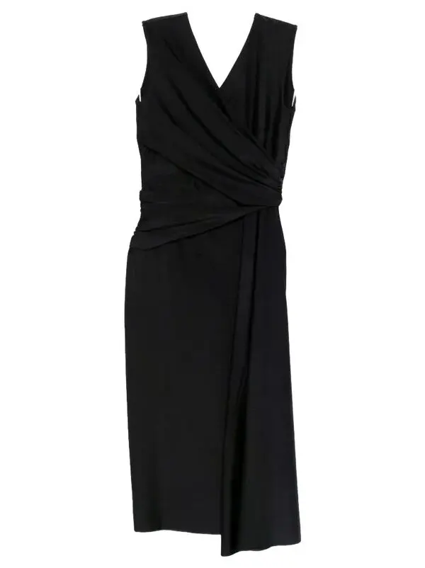Chiara Boni La Petite Robe Sleeveless V-neck Midi Dress - Black