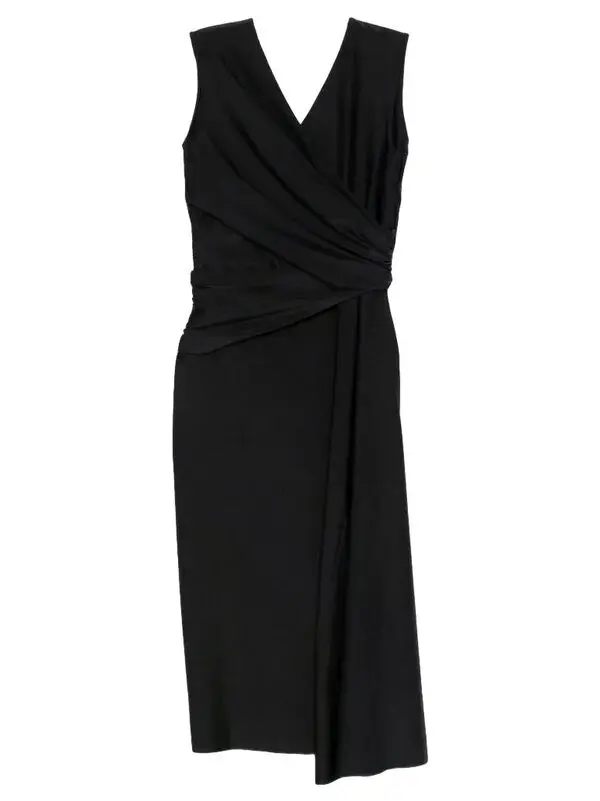 Chiara Boni La Petite Robe Sleeveless V-neck Midi Dress - Black
