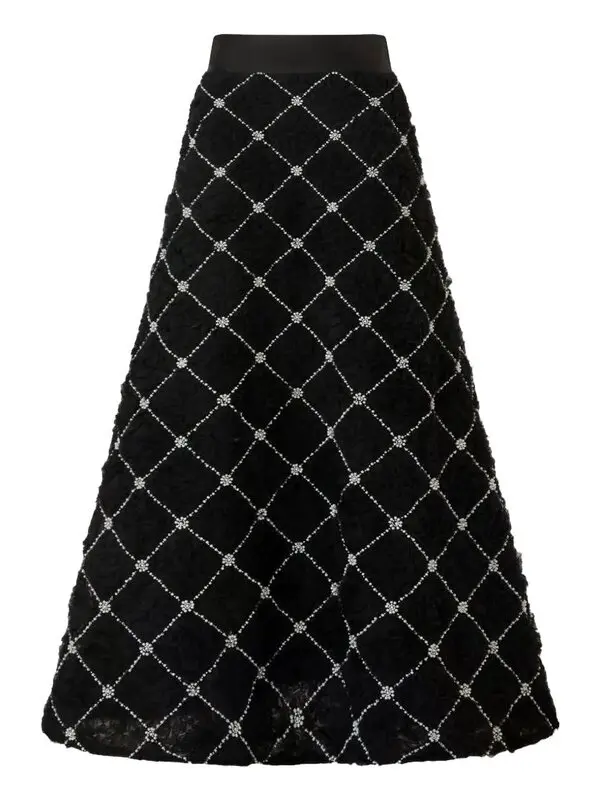 EDWARD ACHOUR PARIS Diamond Quilted Skirt - Black